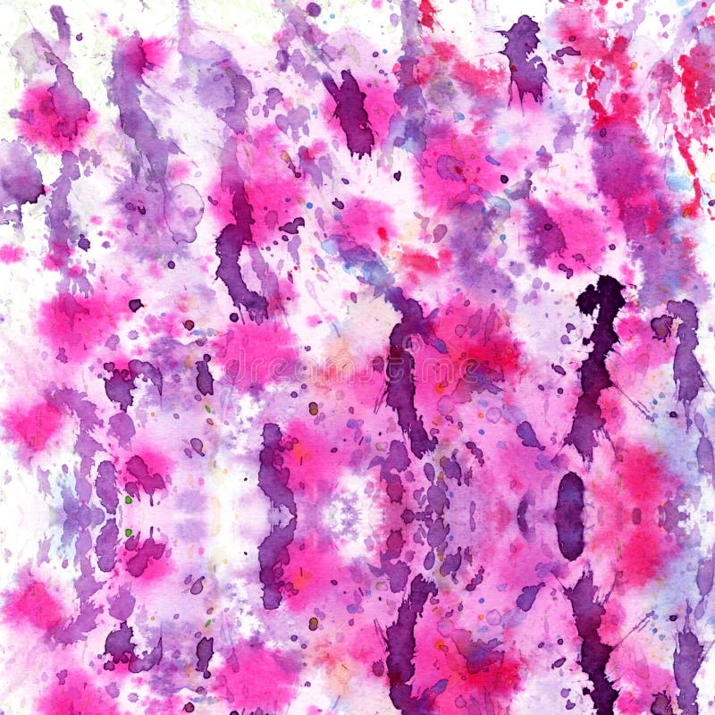 Abstract Splashed And Splattered Splotches Of Colorful Violet Stock ...