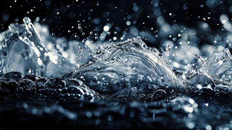 Abstract Splashes of Multicolored Paint in the Form of Water. Stock ...