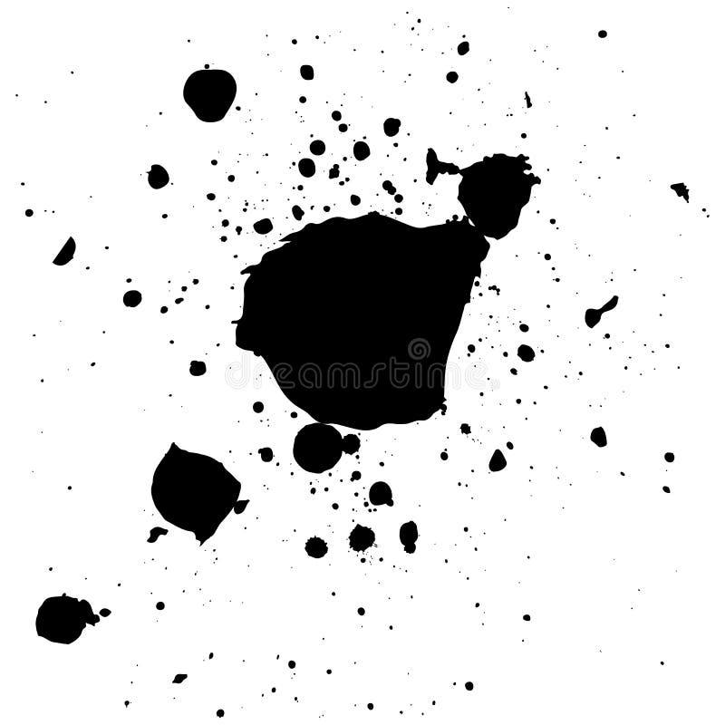 Abstract Splatter Black Color Design Background Stock Vector ...