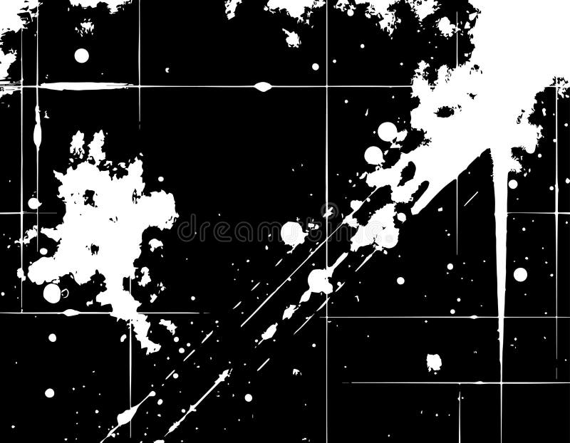 Abstract Black and White Splatter with Structured Lines Stock Vector ...