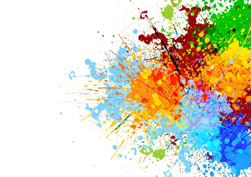 Abstract Splatter Color Background Stock Vector - Illustration of ...