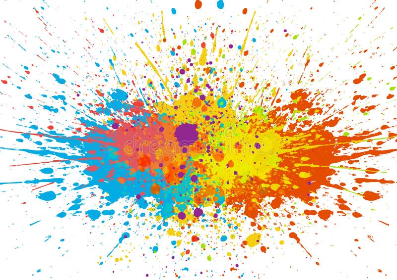 Abstract Splatter Multi Color Background. Illustration De Stock Vector ...