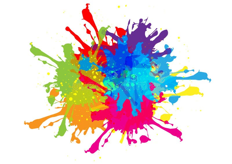 Abstract Splatter Multi Color Background. Illustration De Stock Vector ...