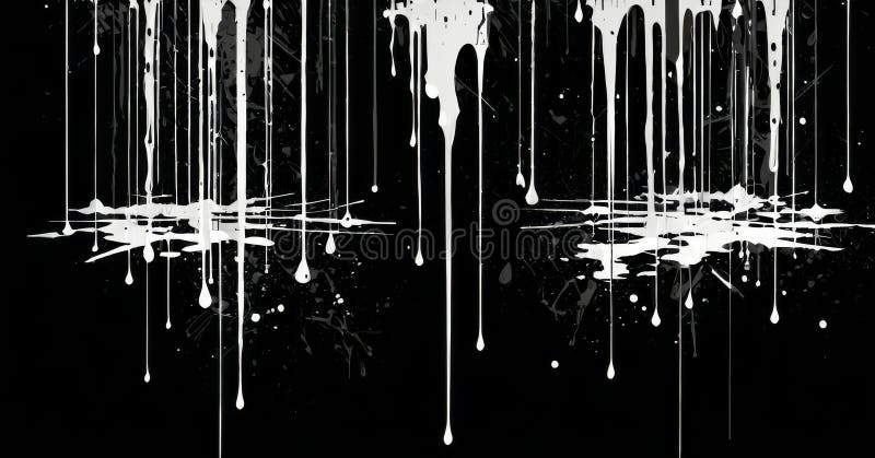 Abstract Splatter and Drip Artwork Stock Illustration - Illustration of ...