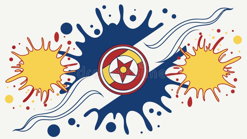 Abstract Splatter with Geometric Element, Dynamic and Energetic, Vector ...