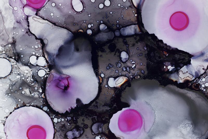 Abstract Splatter Hand Painted Alcohol Ink Texture Stock Image - Image ...