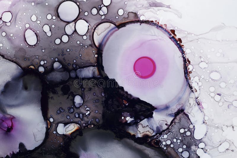 Abstract Splatter Hand Painted Alcohol Ink Texture Stock Image - Image ...