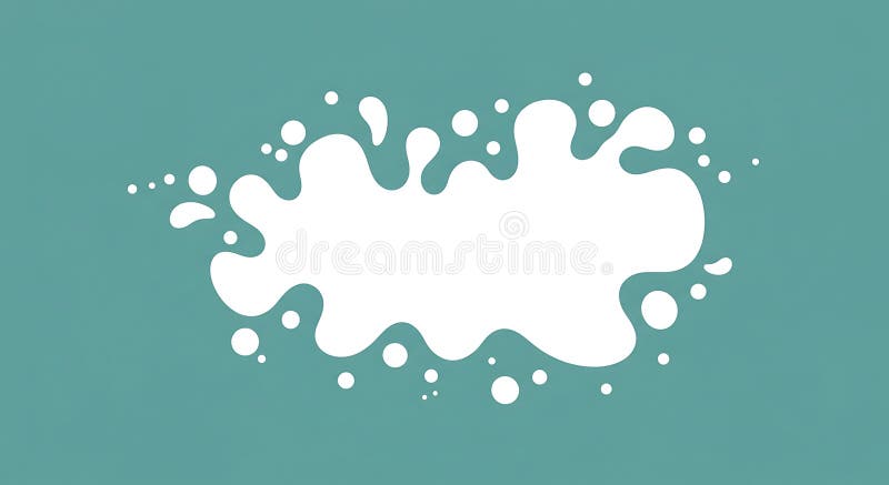 Abstract Splatter Illustration on Teal Background Created by Me ...