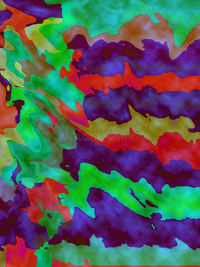 Abstract Multi-coloured Splattered Paint Digital Art Design Stock ...