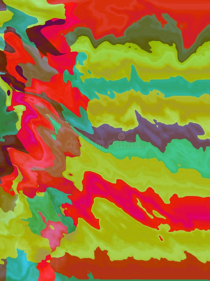 Abstract Multi-coloured Splattered Paint Digital Art Design Stock ...