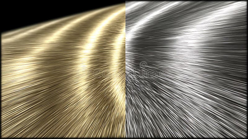 Abstract Split Surface Featuring Golden and Silver Metallic Texture ...