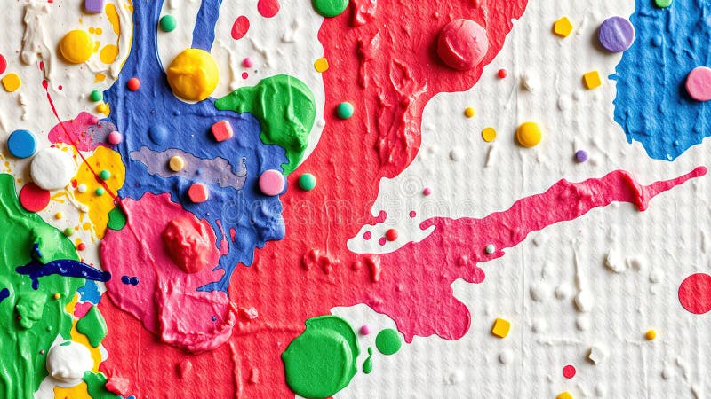 Abstract Sponged Paint Dabs a Vibrant Exploration of Texture and Color ...