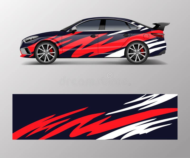 Abstract Sport Racing Car Wrap Decal and Sticker Design. Vector Eps10 ...