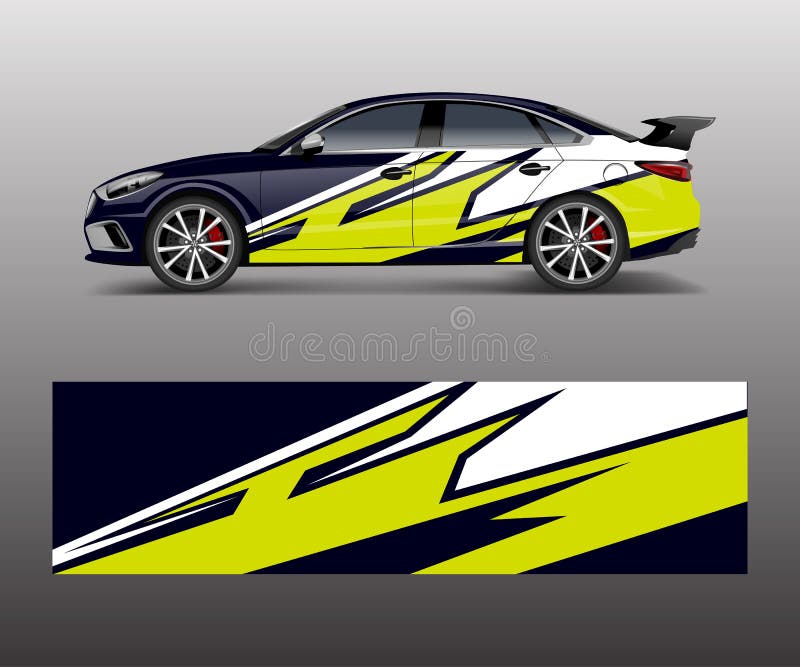 Abstract Sport Racing Car Wrap Decal and Sticker Design. Vector Eps10 ...