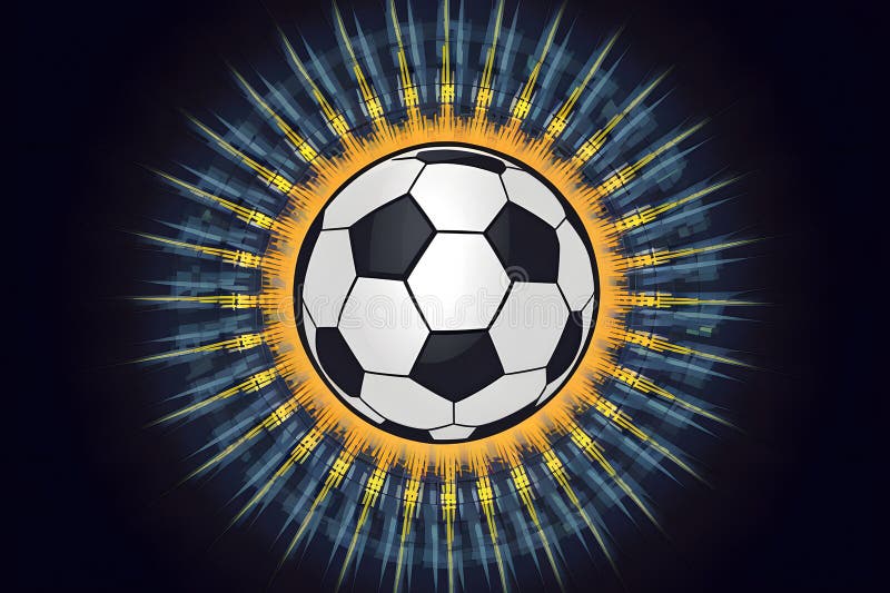 Abstract Sports Poster Featuring a Dynamic Soccer Ball Design Stock ...