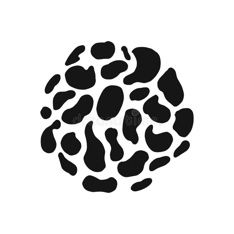 Abstract Spot of Dots, Vector Illustration. Black Elements are ...