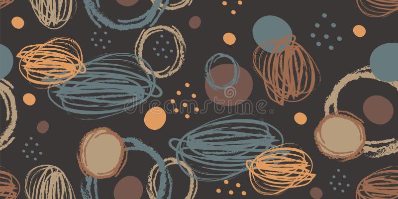 Abstract Spots Design Elements Seamless Pattern Brown Stock ...