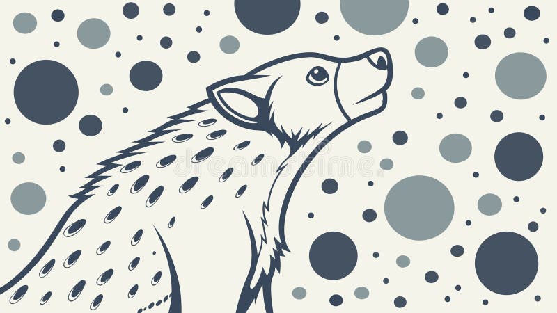 Abstract Spotted Background with Hyena, Wildlife and Pattern Design ...