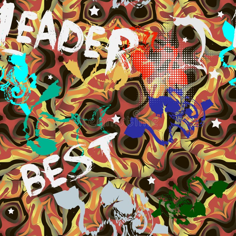 Abstract Spotted Seamless Text Pattern. Vector Abc Wallpaper Stock ...