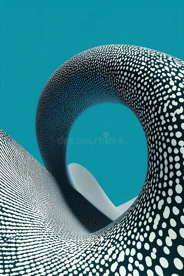 Abstract Spotted Tube Rolling Over a Spotted Surface Creating a Loop ...