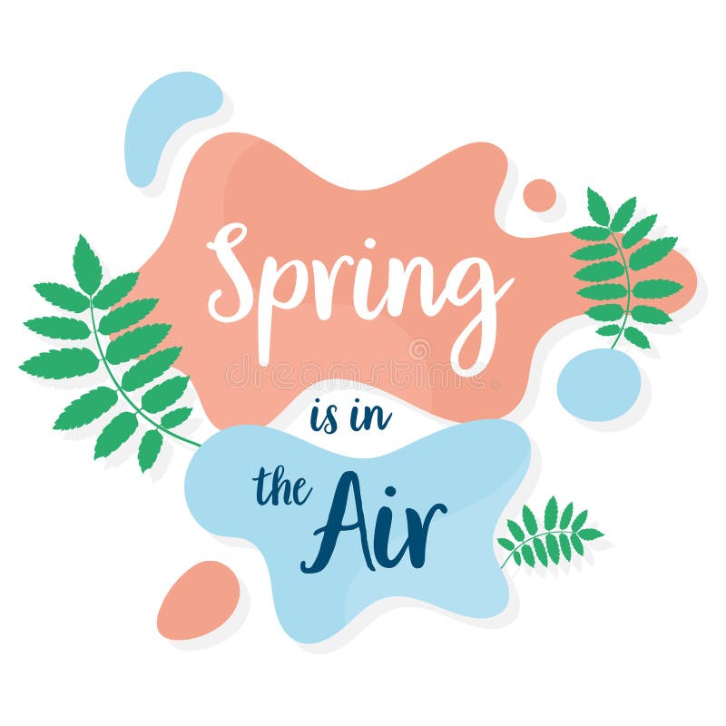 Abstract Spring is in the Air Banner Design Stock Vector - Illustration ...