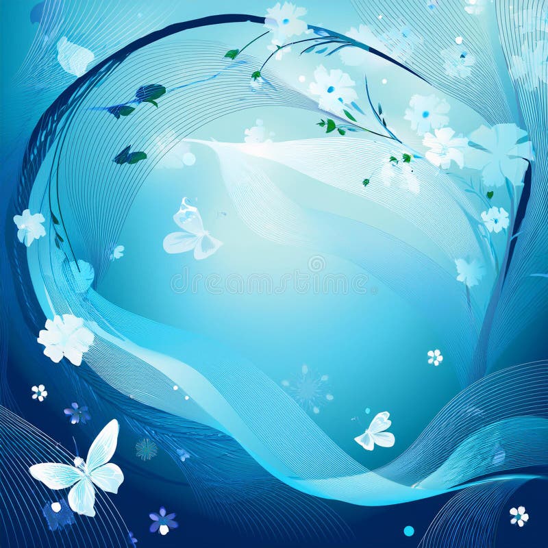 Abstract Spring Background. Abstract Background in Blue. Vector ...