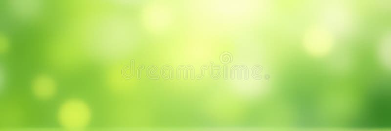 Abstract Spring Background. Green Blurred Bokeh Lights Stock ...