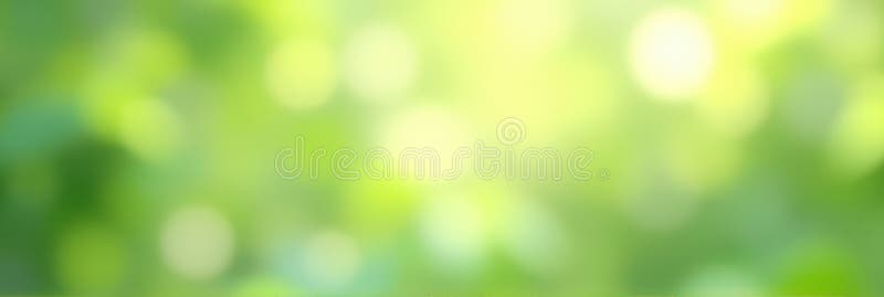 Abstract Spring Background. Green Blurred Bokeh Lights Stock ...
