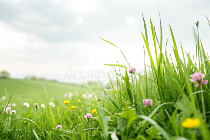 Abstract Spring Background or Summer Background with Fresh Grass Stock ...