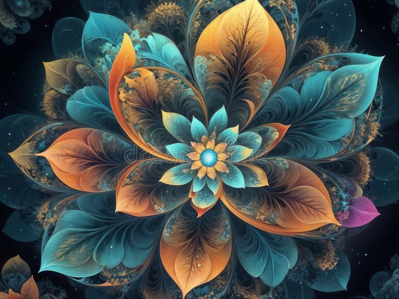 Abstract Spring Flower. Flora Stock Illustration - Illustration of ...