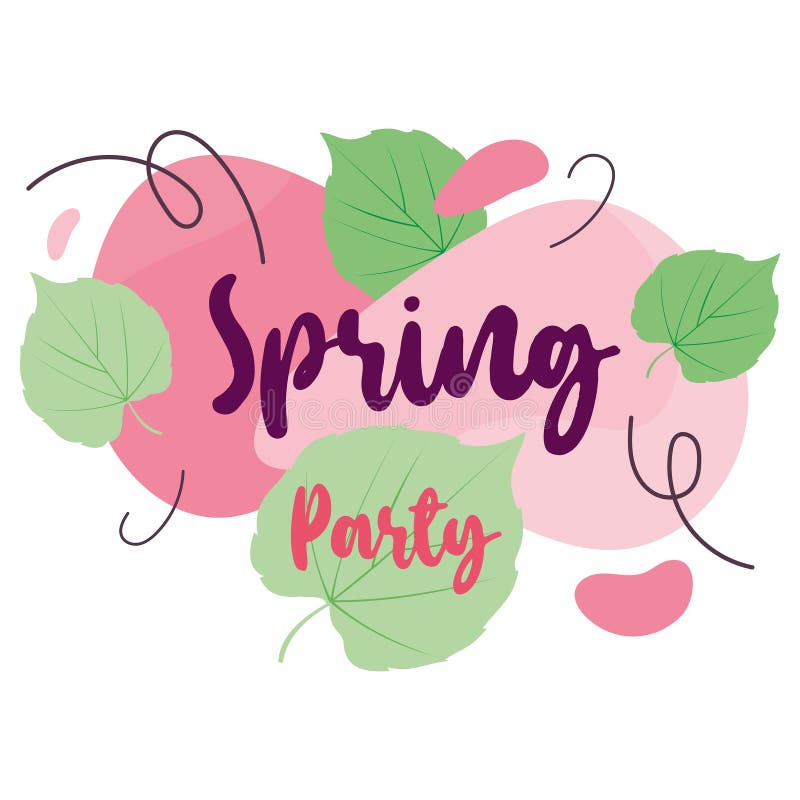 Abstract Spring Party Banner Design Stock Vector - Illustration of blue ...