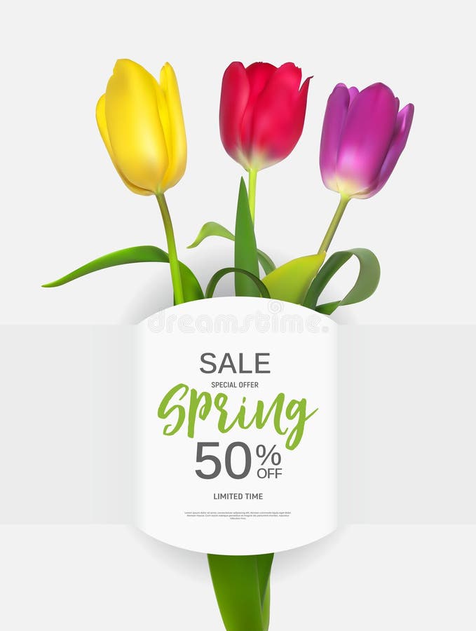 Abstract Spring Sale Background Template. Vector Illustration Stock ...