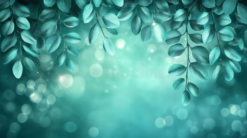 An Abstract Spring Scene with Green Leaves and a Bokeh Effect is ...