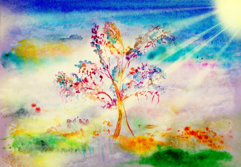 Abstract spring tree stock photo. Image of bright, decor - 18907822