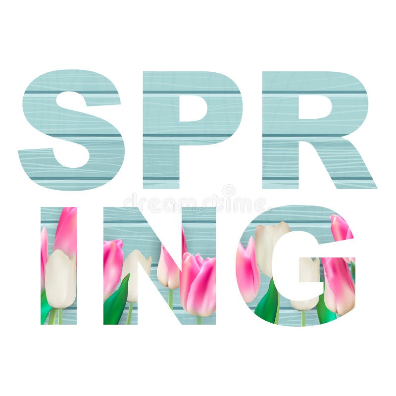 Abstract Spring Word Vector Illustration Stock Illustration ...