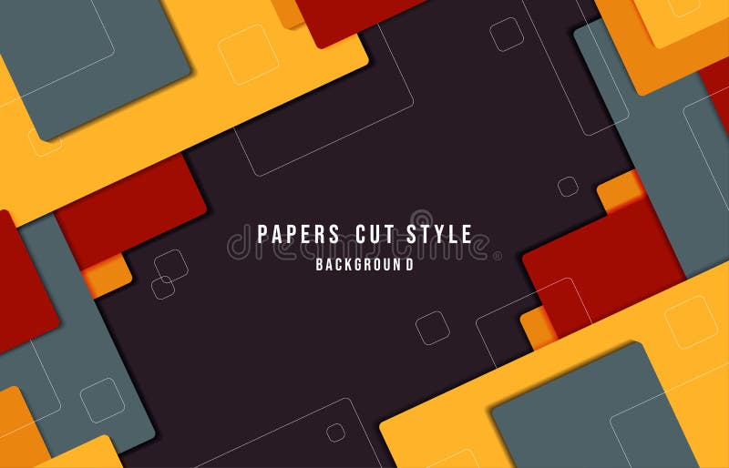 Abstract Sqaure Geometric Overlapping Design Template Artwork Design ...