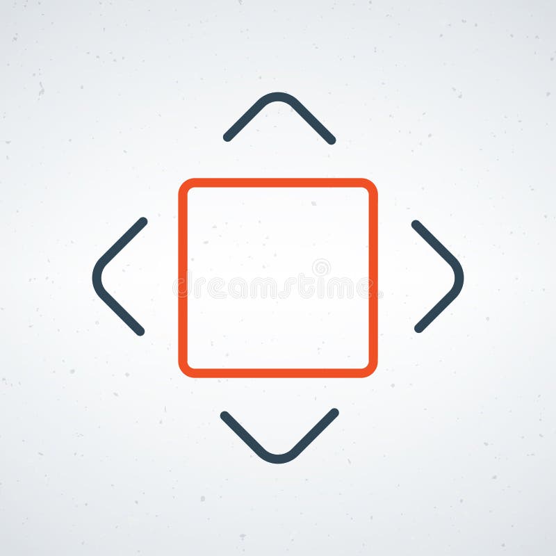 Abstract Square with Arrows Design Stock Illustration - Illustration of ...