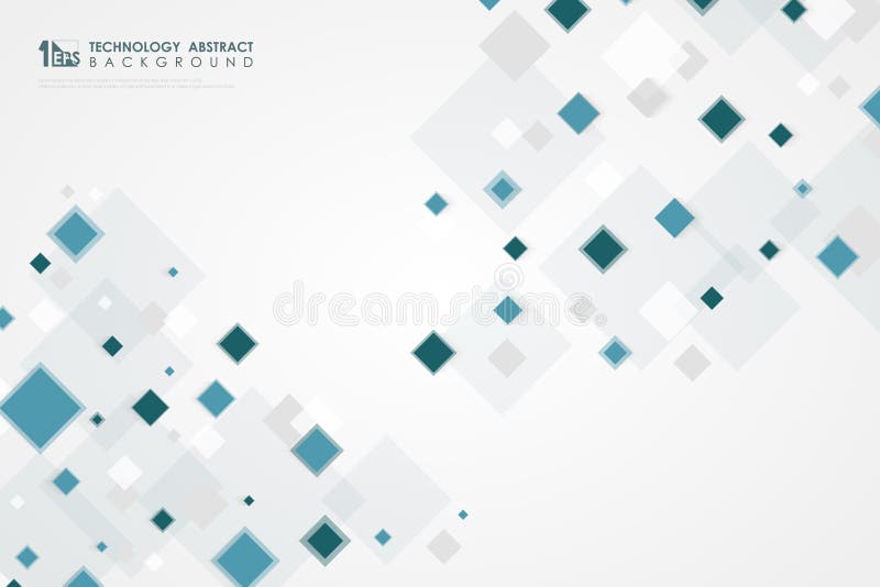 Abstract Square Blue Pattern Design of High Technology Dimension ...