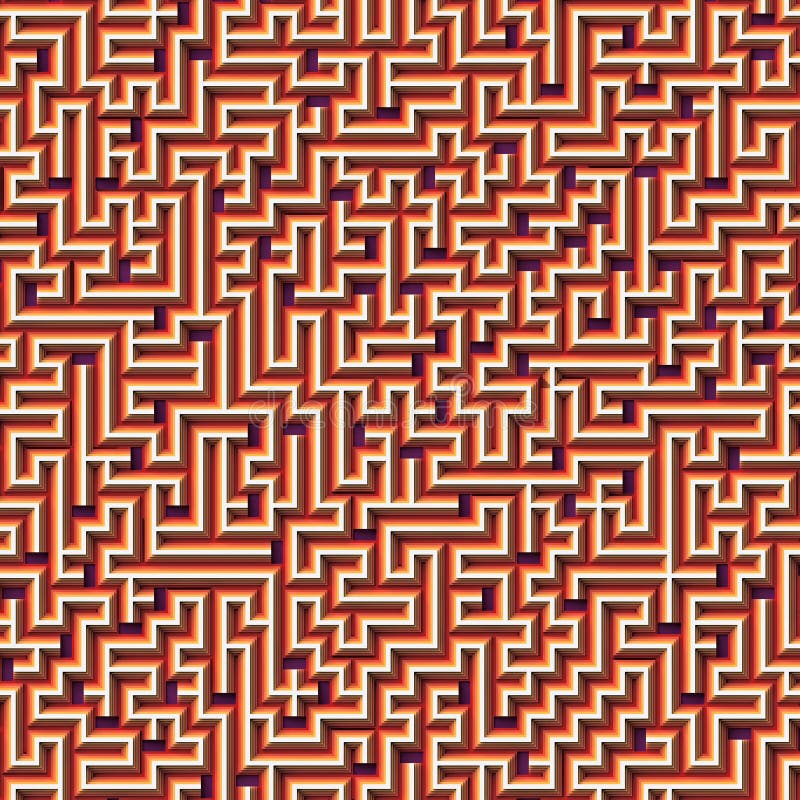 Abstract Colored Labyrinth Concept 3d Rendering Stock Illustration ...