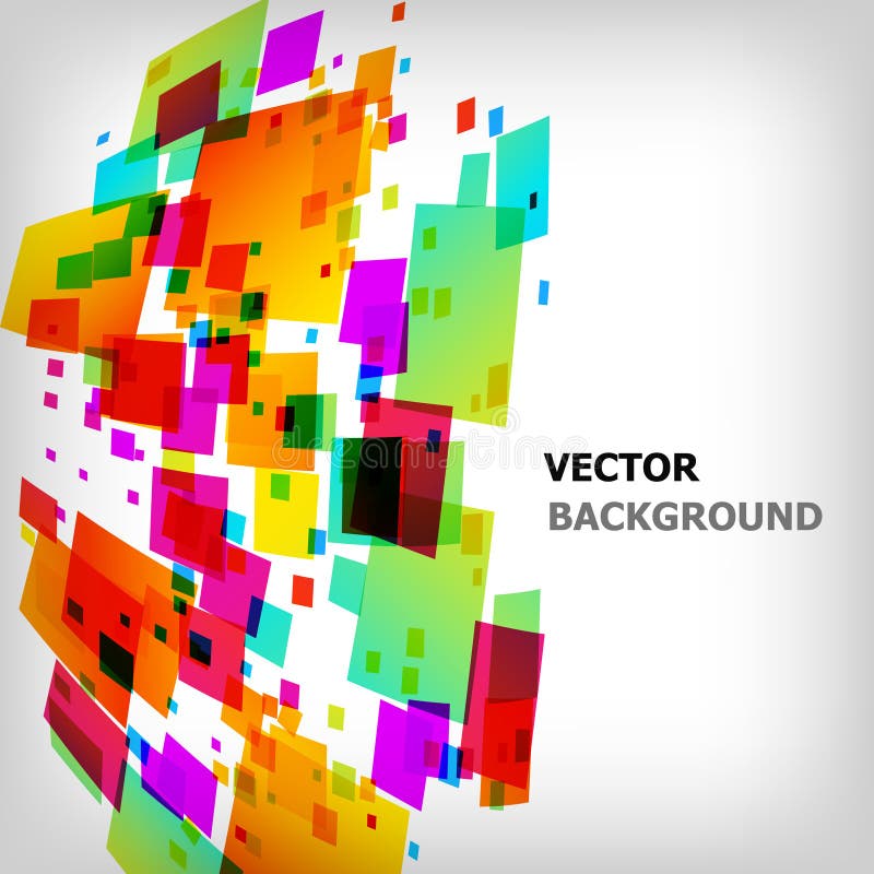 The Abstract Square Colorful Background Stock Vector - Illustration of ...