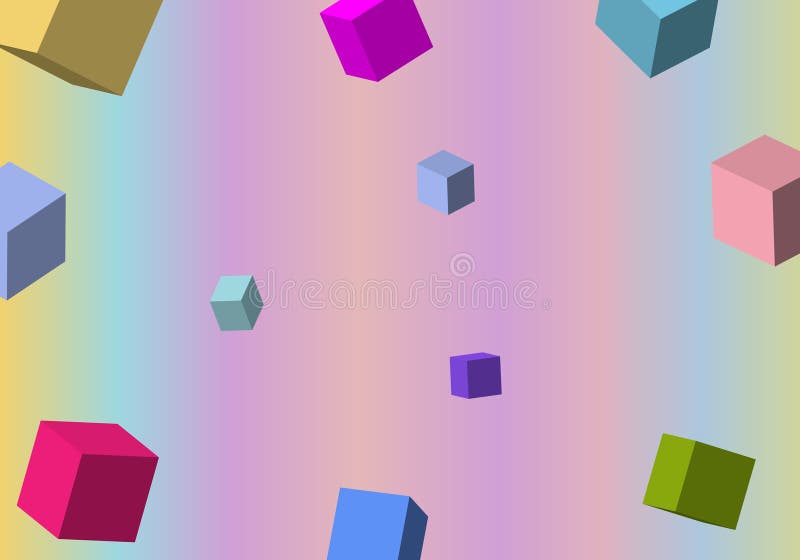 Abstract Square 3d on Colorful Background Stock Vector - Illustration ...