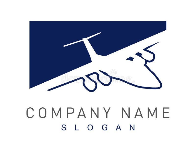 Abstract Airplane Logo on a White Background Stock Vector ...