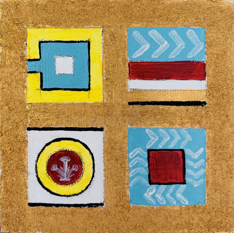 Abstract Square Elements and Symbols Stock Illustration - Illustration ...