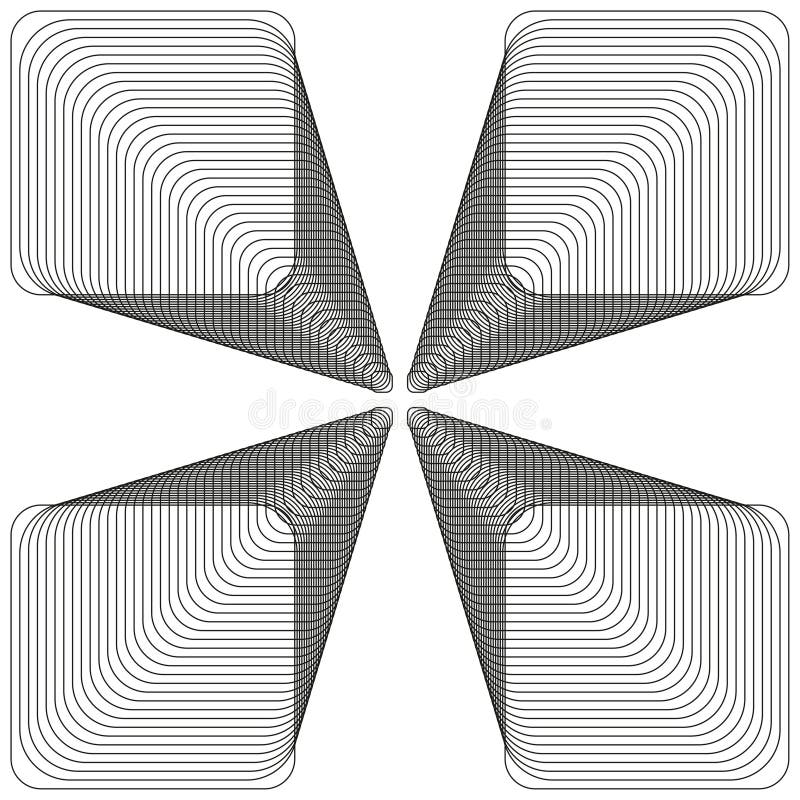 Abstract Square Design. Geometric Illusion Shape. Optical Symmetric ...