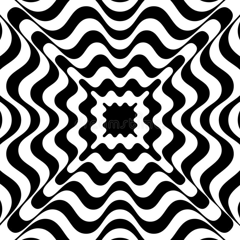 Abstract Square Distortion Waves Illusion Optic Background and Pattern ...