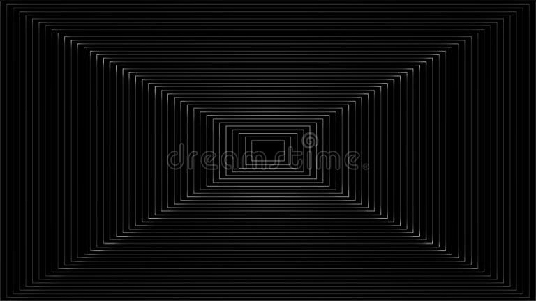 Abstract Square Effect Lines Pattern on Black Background Stock Vector ...
