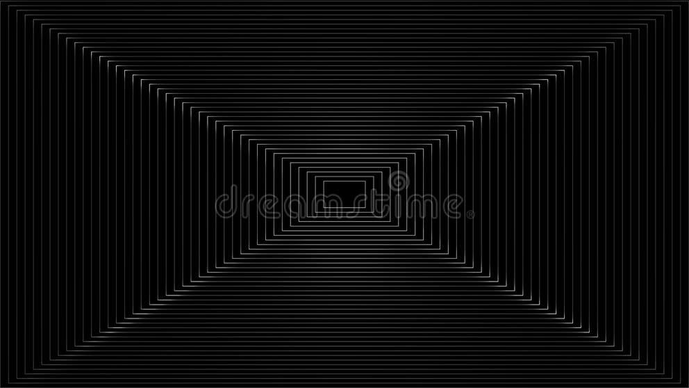 Abstract Square Effect Lines Pattern on Black Background Stock Vector ...