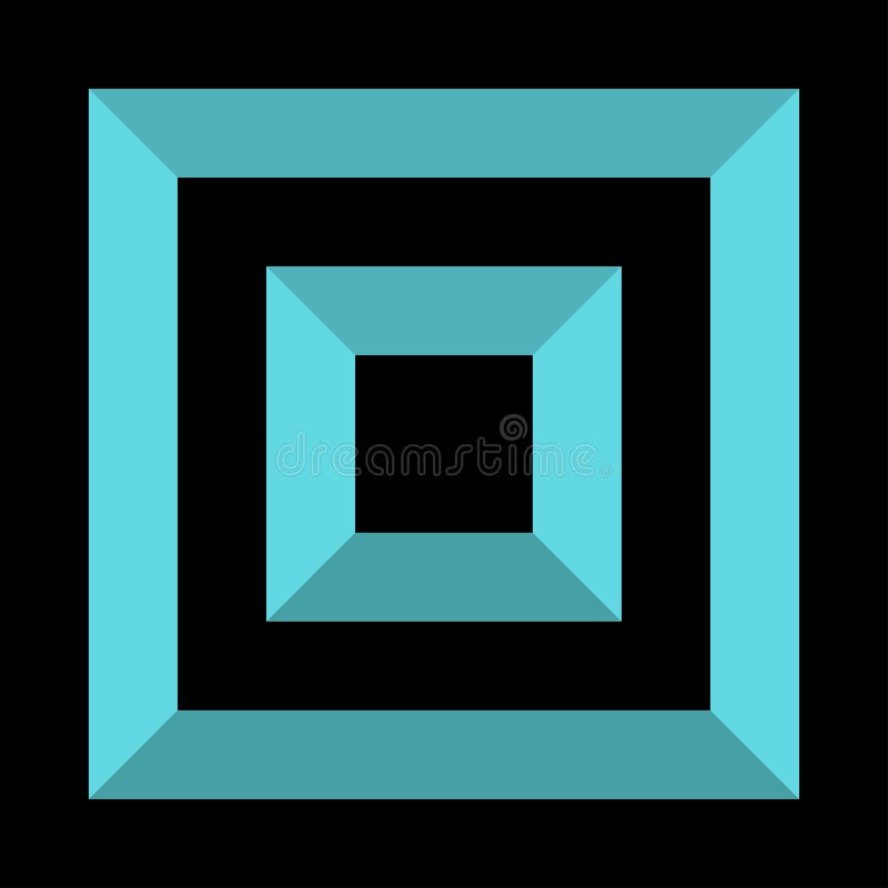 Abstract Square Element with Deformation Effect. Converging Squares ...