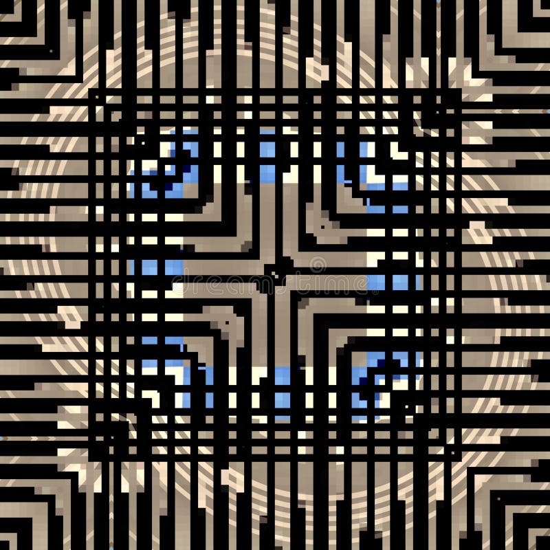 Abstract Square Format Repeating Line and Grid Pattern and Design Stock ...