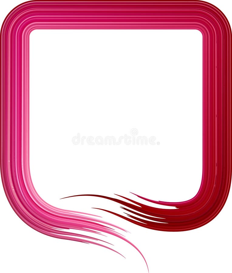 Abstract Square Frame with Curve Pink Brush Stroke Texture Gradient ...